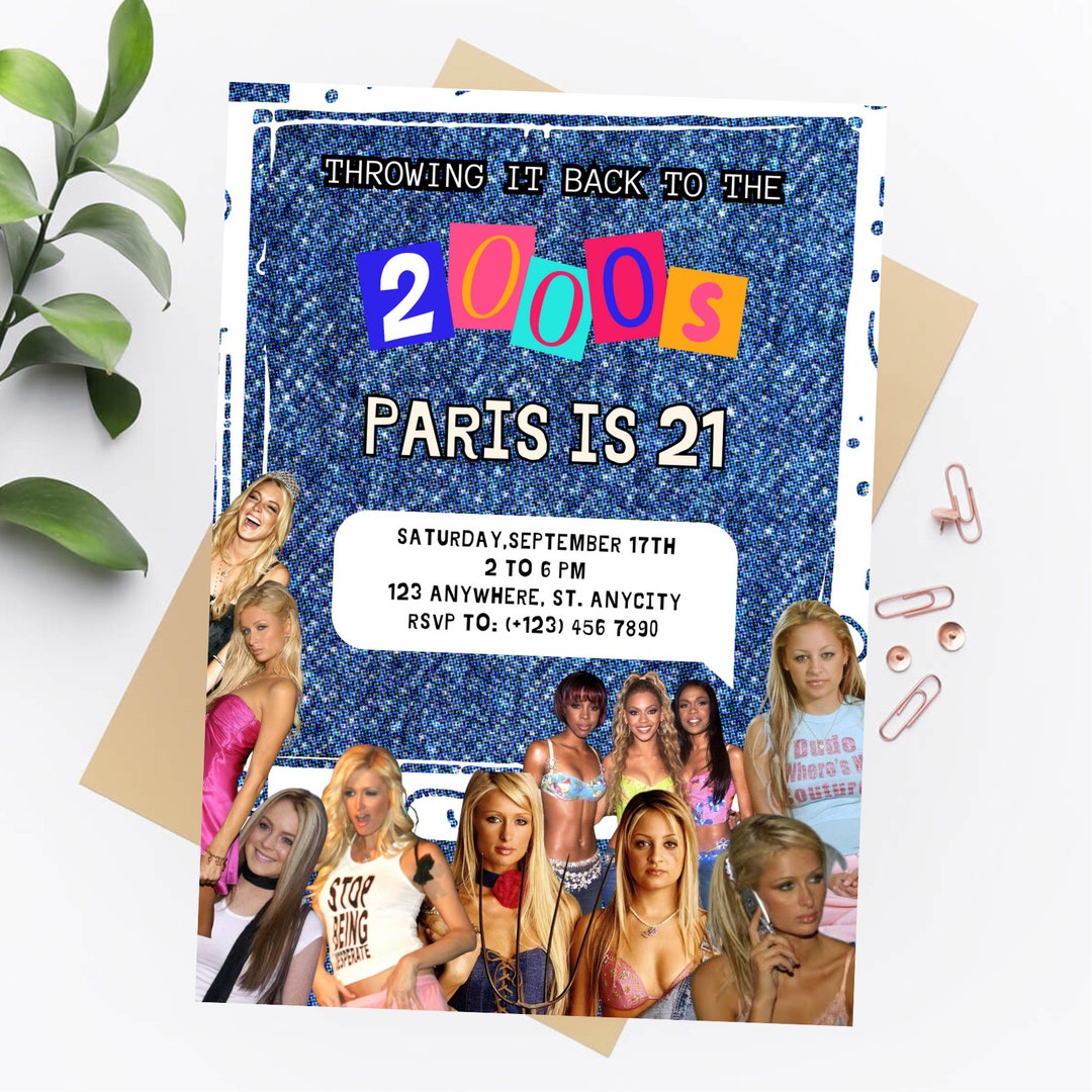Early 2000s Themed Birthday Party Invitation Y2K Inspired Birthday ...