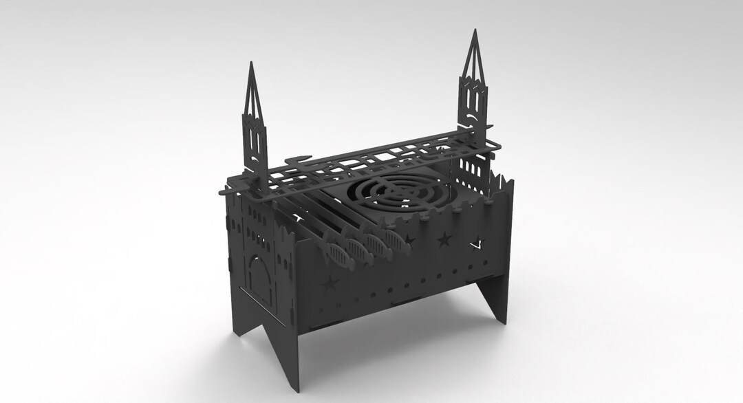 DXF Grill Mangal BBQ Tower With Skewers - Etsy UK