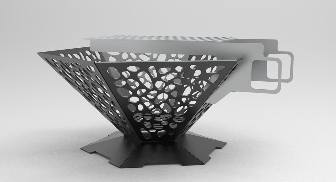 Practical DXF Fire Pit With Grill Grate - Etsy UK