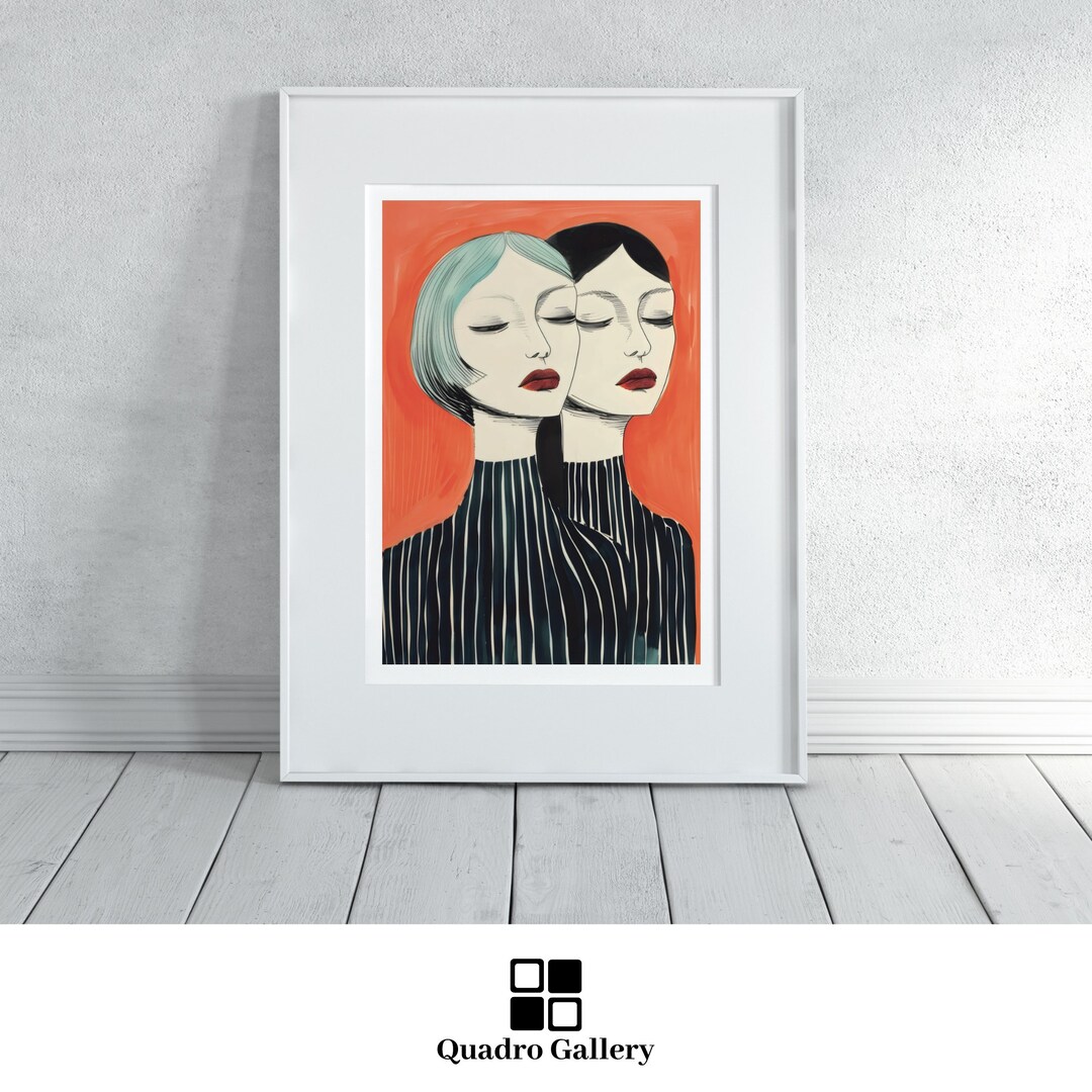 Modern Abstract Red and Black Art Print Minimalist Digital Wall Decor ...