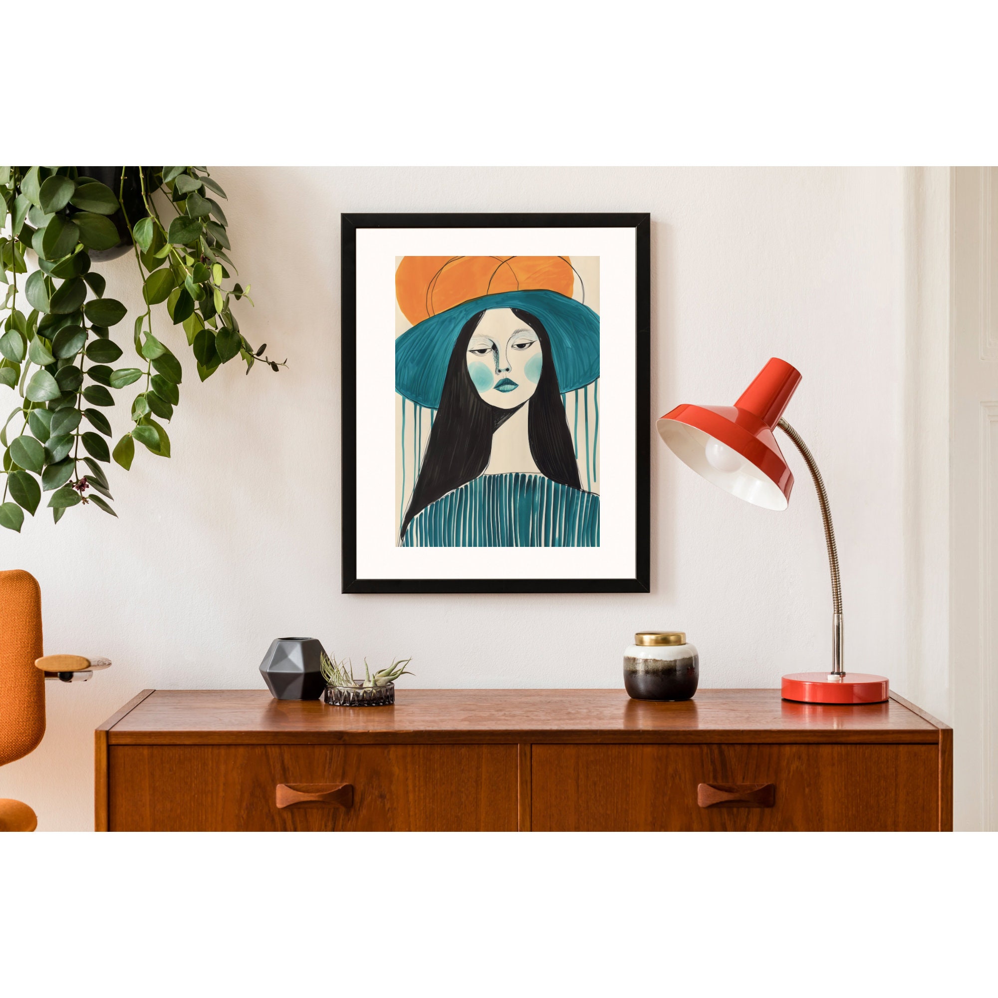 Abstract Bold Color Minimalist Wall Art Modern Home Decor Digital ...