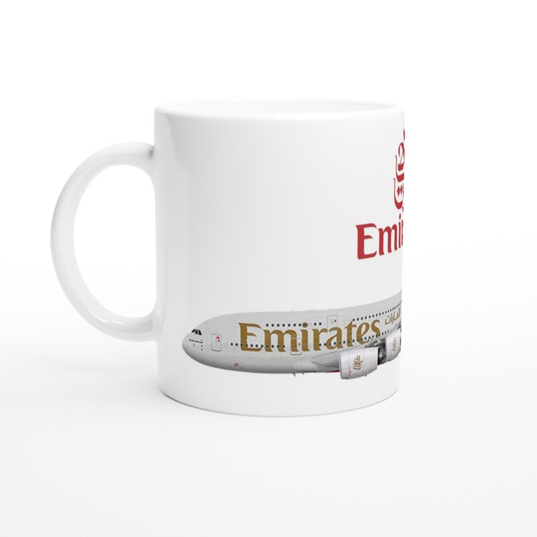 Emirates Airbus A380-800 New Livery Ceramic Mug Aviation Enthusiast ...