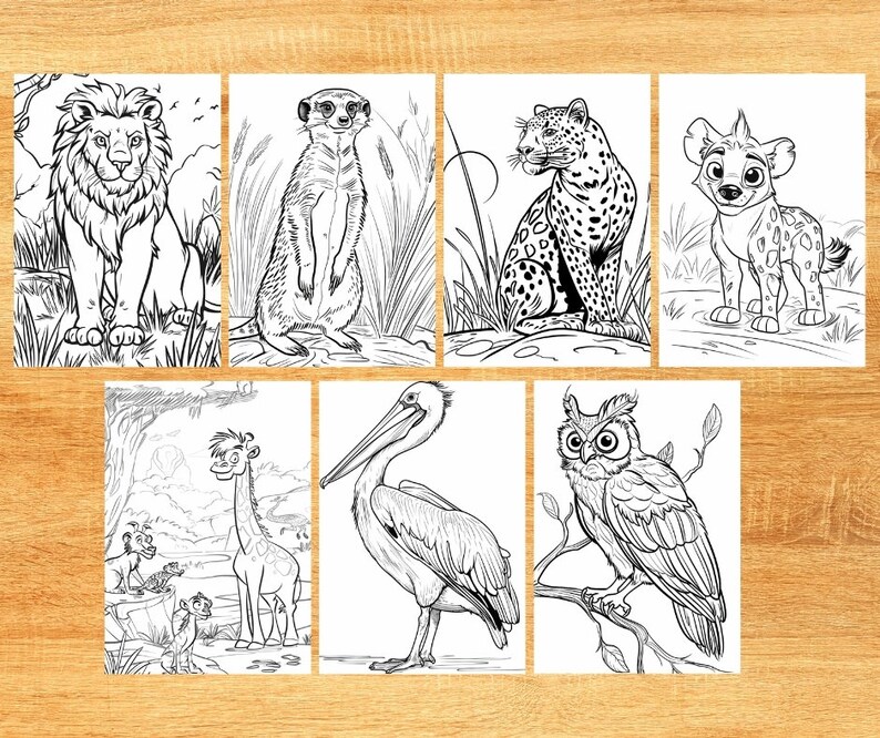 30 Savannah Animal Coloring Pages, Activity for Kids Preschoolers ...