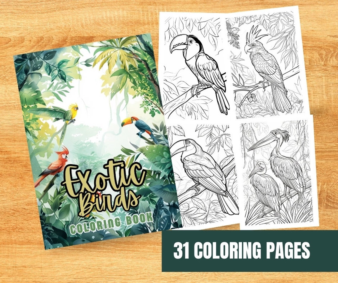 Exotic Birds Coloring Pages - 31 Printable Bird Coloring Pages for Kids ...