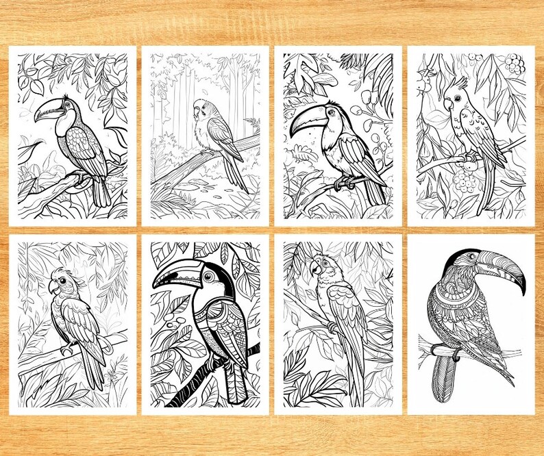 Exotic Birds Coloring Pages - 31 Printable Bird Coloring Pages for Kids ...