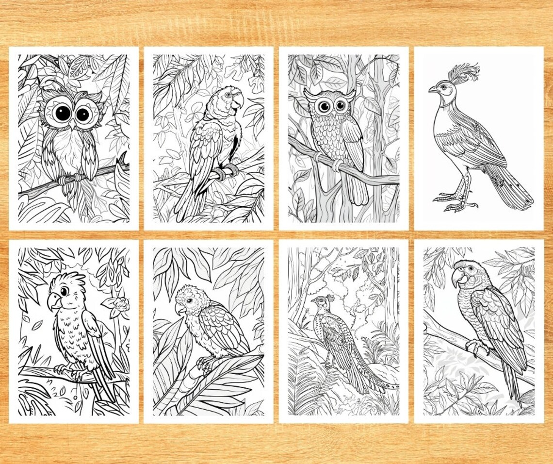 Exotic Birds Coloring Pages - 31 Printable Bird Coloring Pages for Kids ...