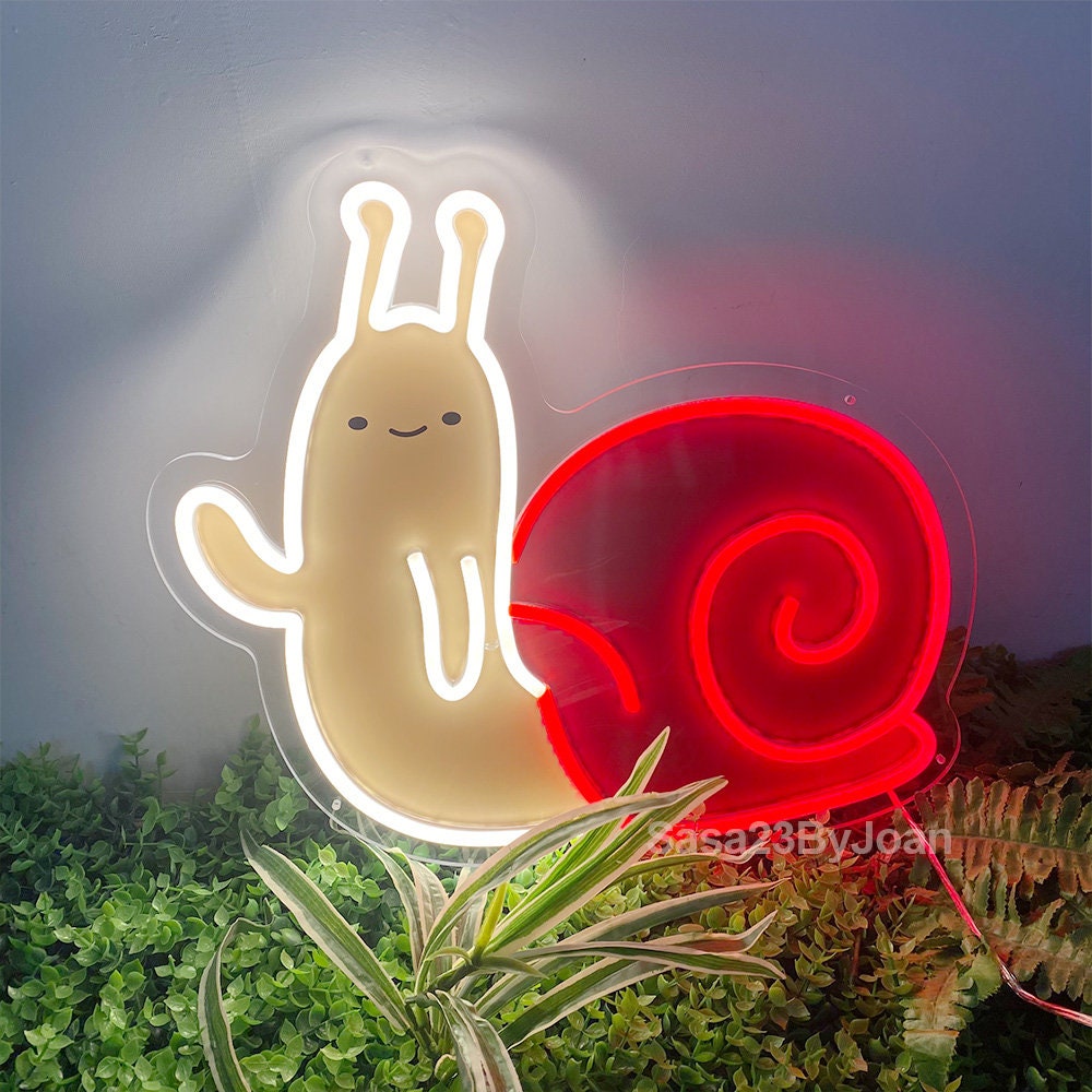Cute Snail Neon Lights, Nursery Wall Animal Decoration,snail Wall Art ...