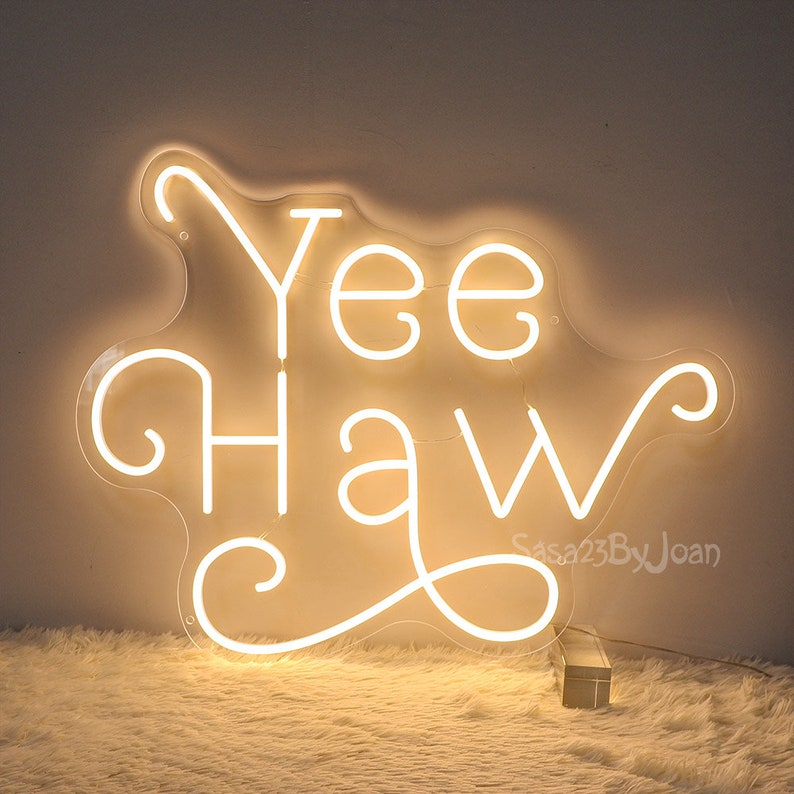 Yeehaw Neon Sign: Western Cowboy Room Decor - Etsy