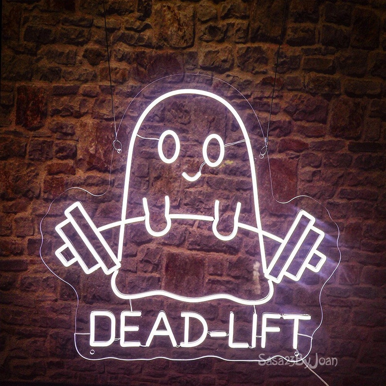 Ghost Deadlift Neon Sign: Funny Gym Wall Decor - Etsy