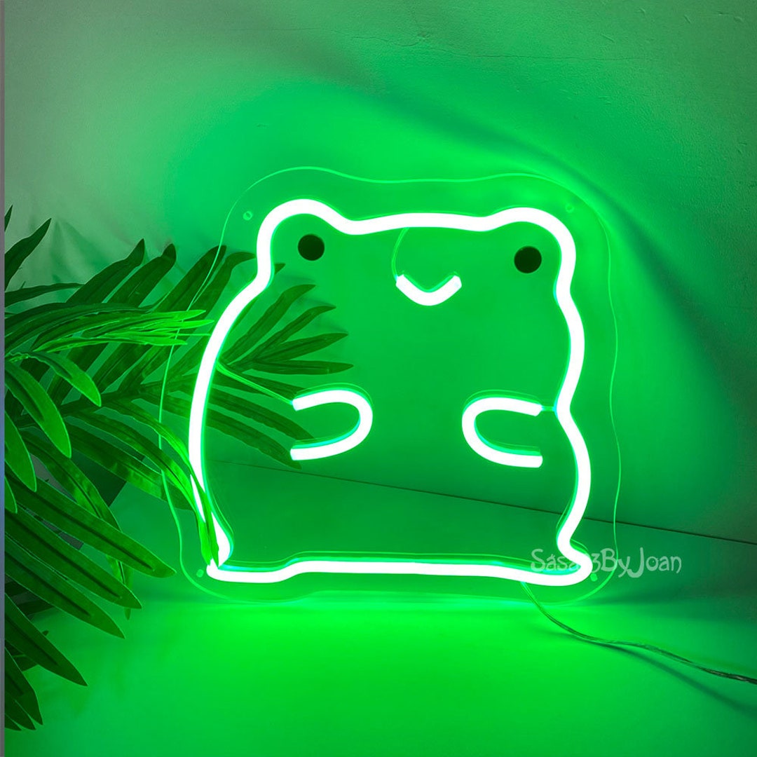 Kawaii Frog Neon Sign: Children's Room Art Decor - Etsy