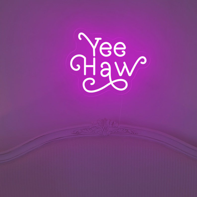 Yeehaw Western Neon Decor,cowboy Room Decor ,cowgirl Romm Art,yee Haw ...