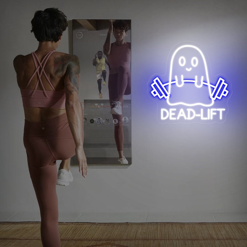 Ghost Dead Lift Neon Sign,funny GYM Room Wall Sign,home Gym Wall Decor ...