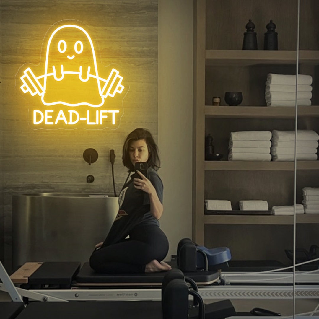 Ghost Dead Lift Neon Sign,funny GYM Room Wall Sign,home Gym Wall Decor ...