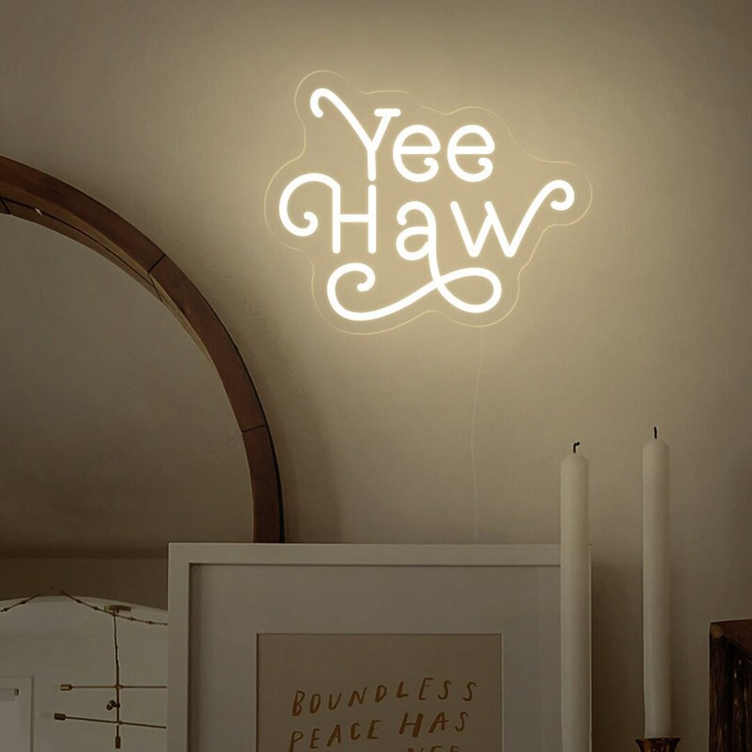 Yeehaw Western Neon Decor,cowboy Room Decor ,cowgirl Romm Art,yee Haw ...