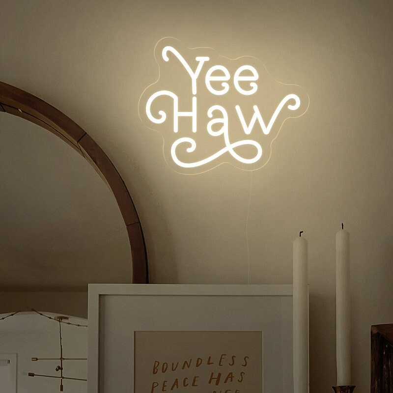 Yeehaw Western Neon Decor,cowboy Room Decor ,cowgirl Romm Art,yee Haw ...
