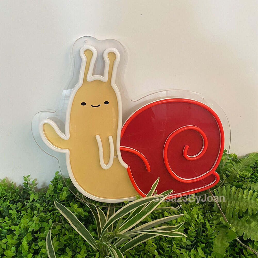 Cute Snail Neon Lights, Nursery Wall Animal Decoration,snail Wall Art ...