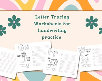 Alphabet A-Z Handwriting Practice Sheets, Printable ABC Worksheets ...
