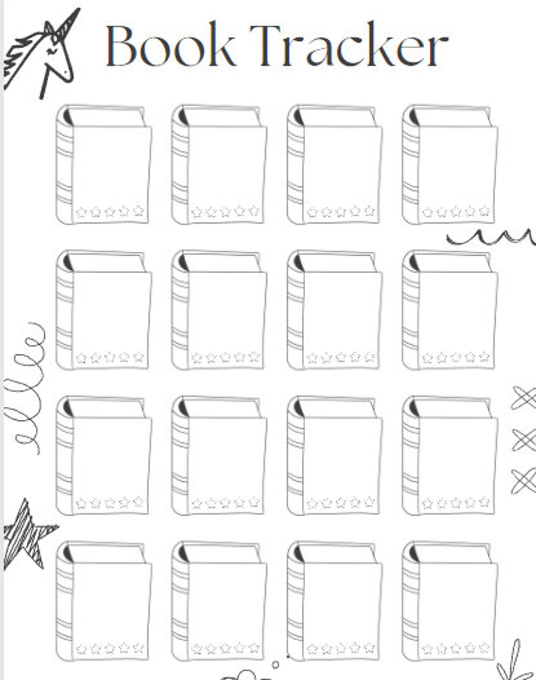 Book Tracker Printable - Etsy