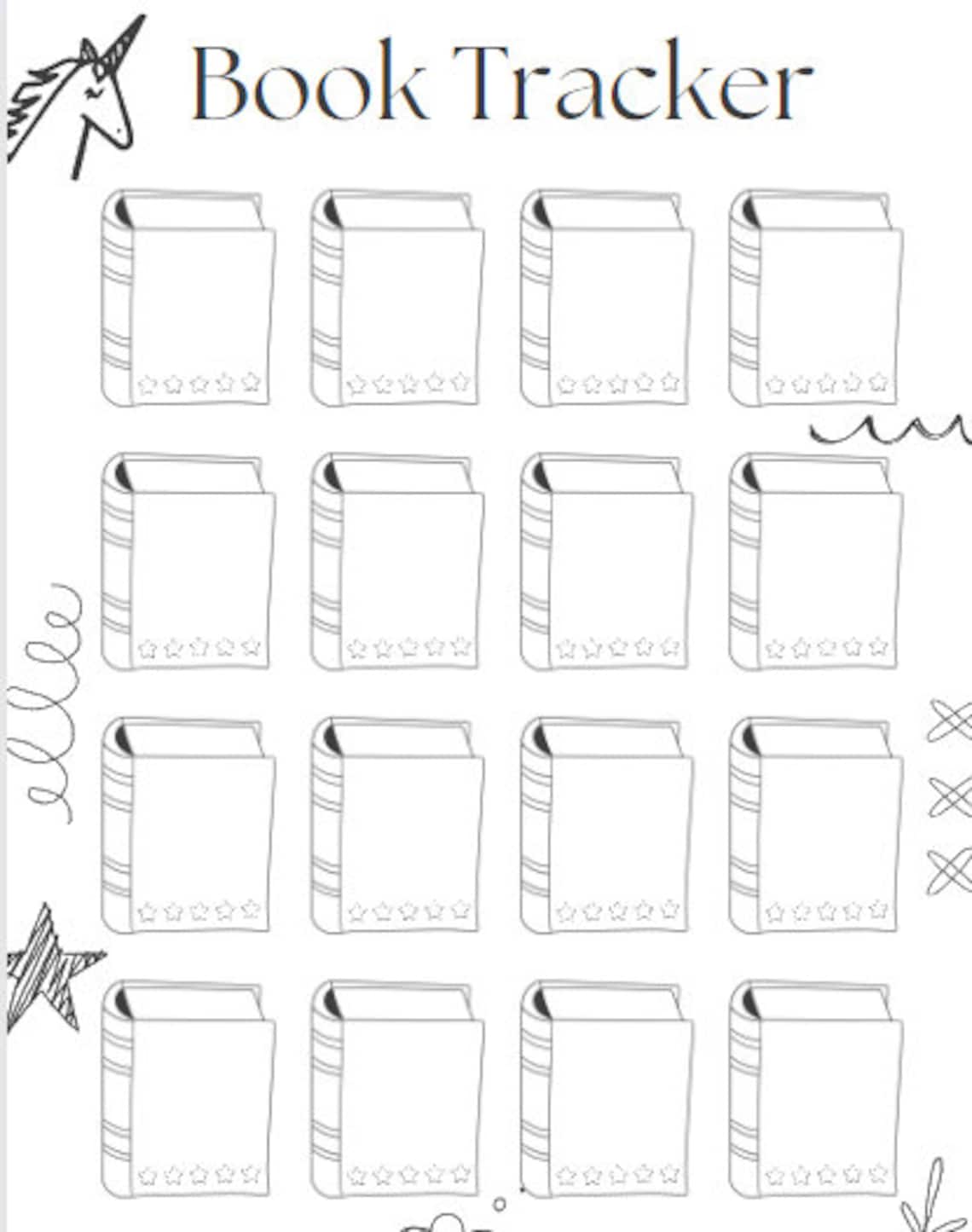 Book Tracker Printable - Etsy