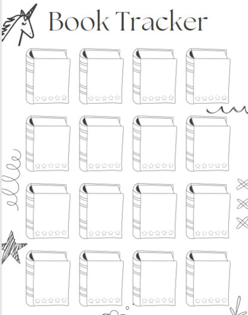 Book Tracker Printable - Etsy