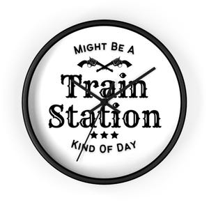 Wall Clock - Vintage Train Station Theme, Yellowstone Show and Dutton ...