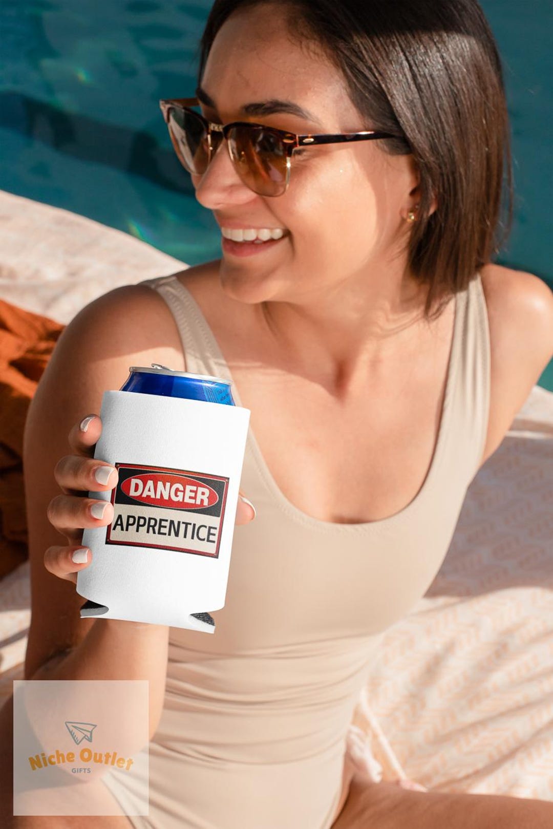 Funny Danger Apprentice Can Cooler Sleeve, Sarcastic Drink Holder, Gift for Joke Lovers ...