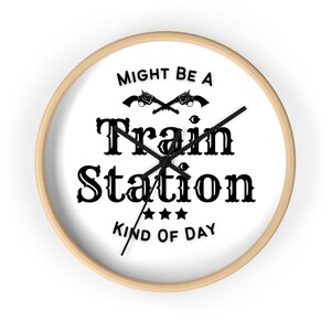 Wall Clock - Vintage Train Station Theme, Yellowstone Show and Dutton ...