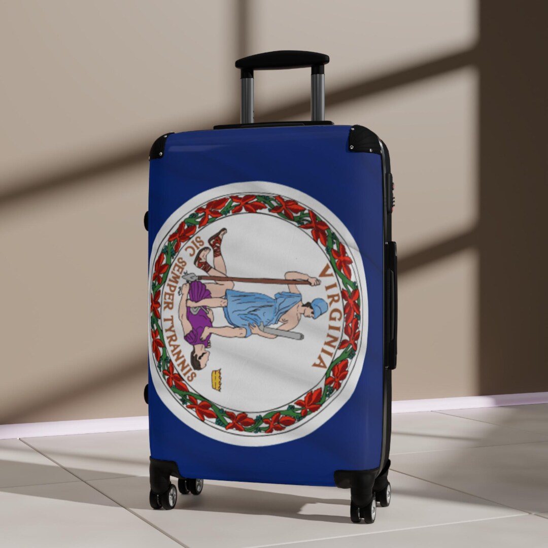 Virginia State Flag Suitcase: Carry-on Luggage, Vacation Travel Bag - Etsy