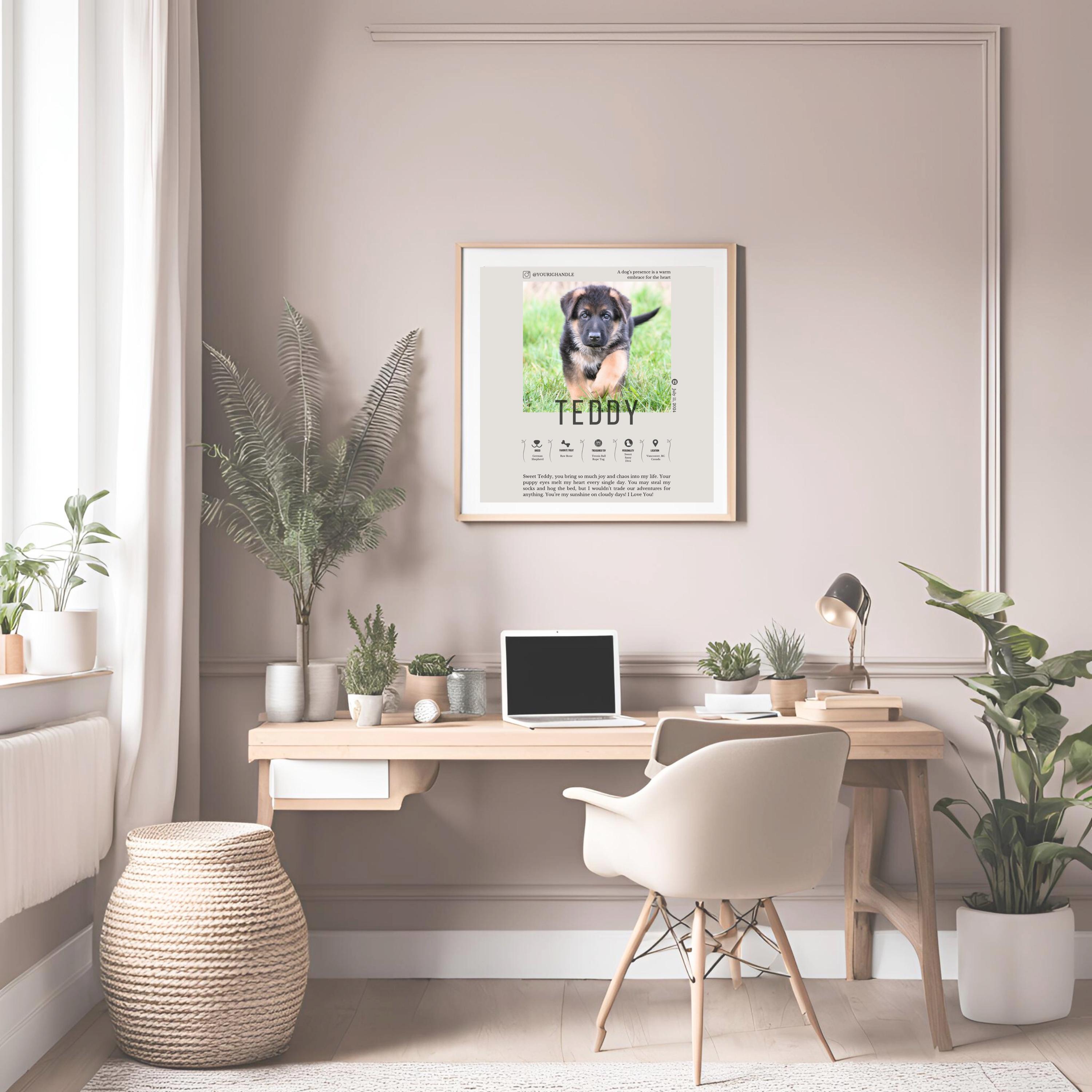 Personalized Pet Portrait Custom Dog Poster/wall Art Digital Print ...