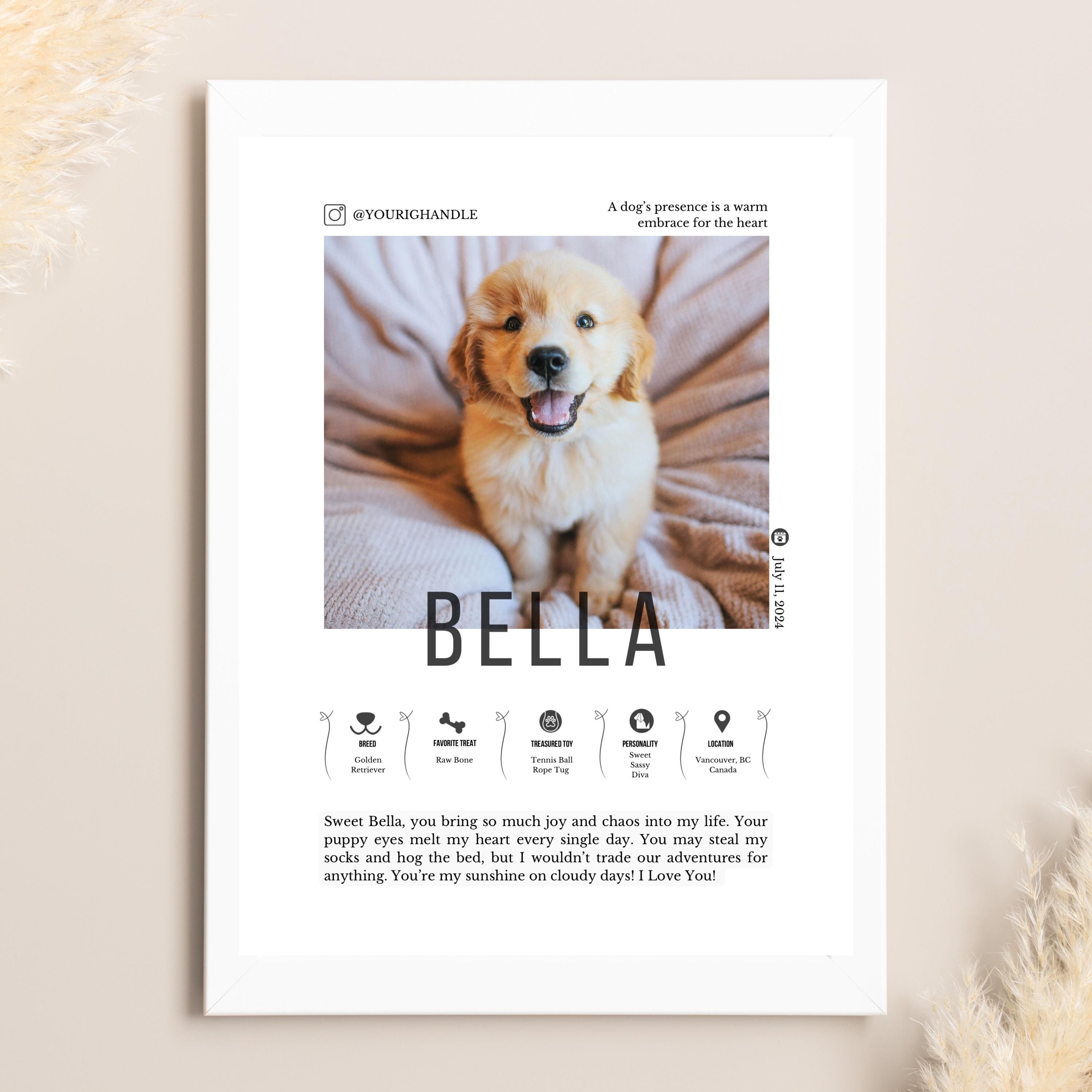Personalized Pet Portrait Custom Dog Poster/wall Art Digital Print ...