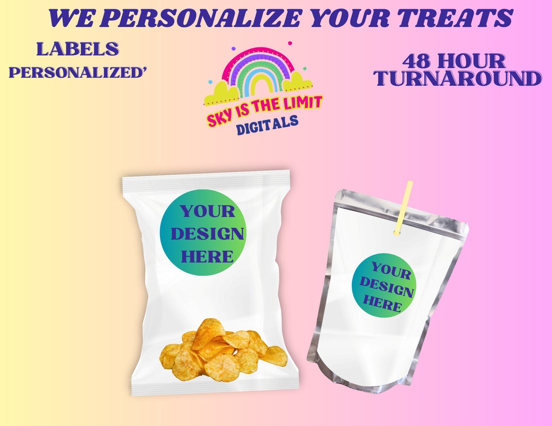 Custom Party Bundle Set, Custom Party Favors. Custom Birthday Labels ...