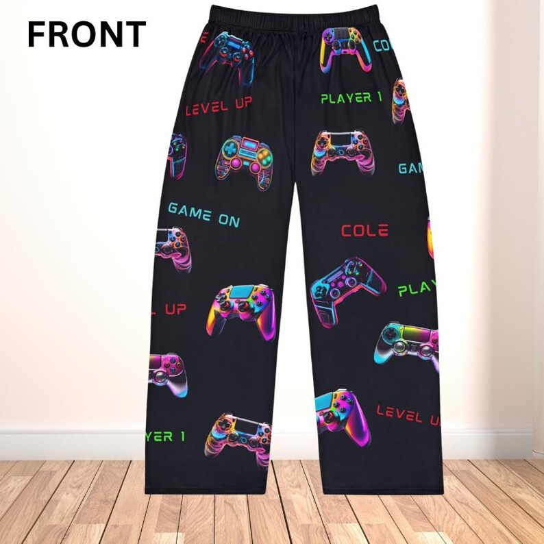 Gamer Pajamas, Game Lover, Personalized Gamer Pajama Pants, Custom ...