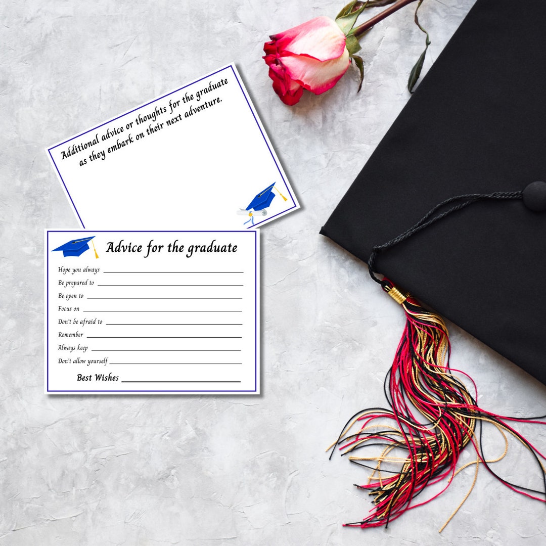 Graduation Wishes Cards | Digital Download Graduation Advice Cards ...