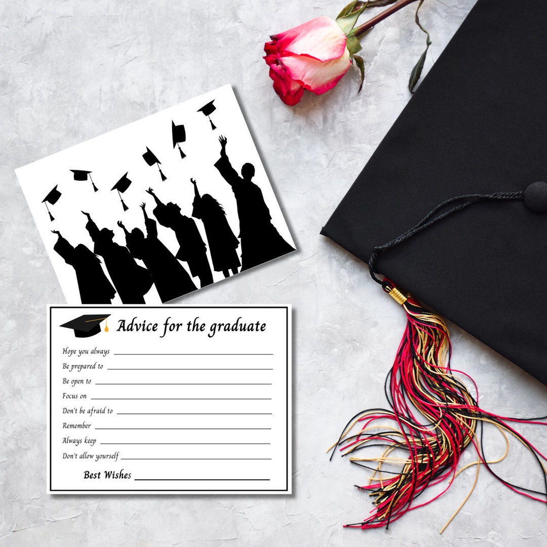 Graduation Wishes Cards | Digital Download Graduation Advice Cards ...