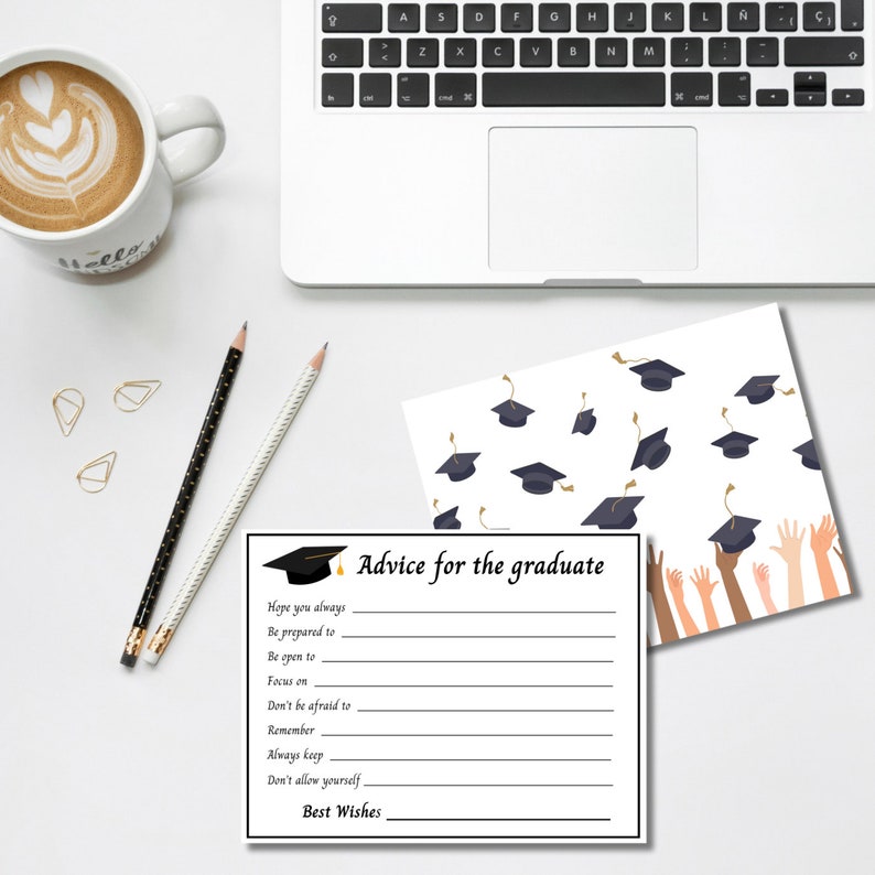 Graduation Wishes Cards | Digital Download Graduation Advice Cards ...