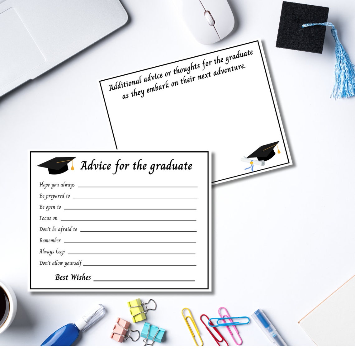 Graduation Wishes Cards | Digital Download Graduation Advice Cards ...