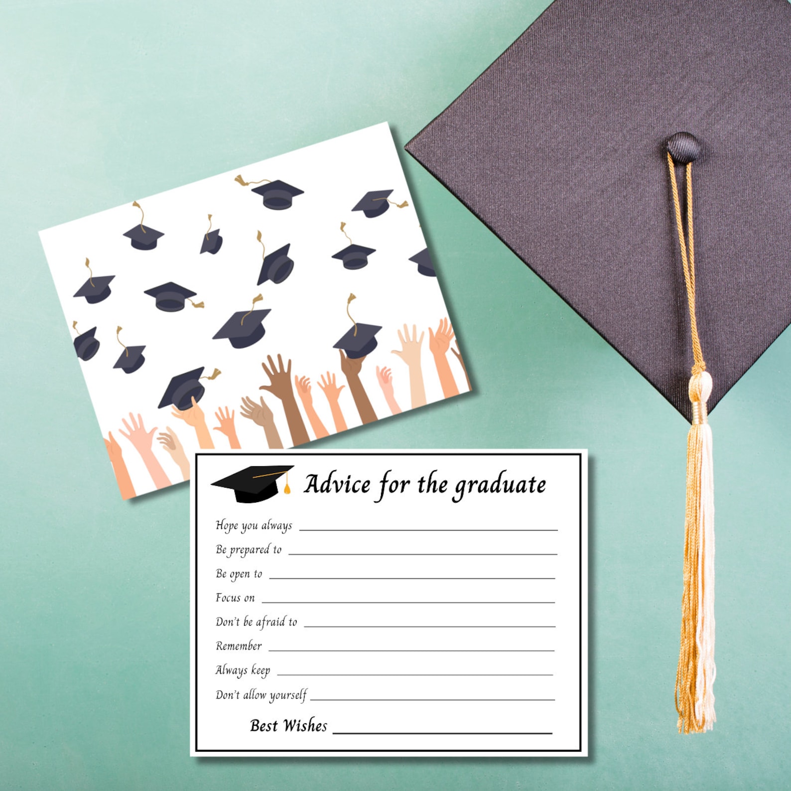 Graduation Wishes Cards | Digital Download Graduation Advice Cards ...