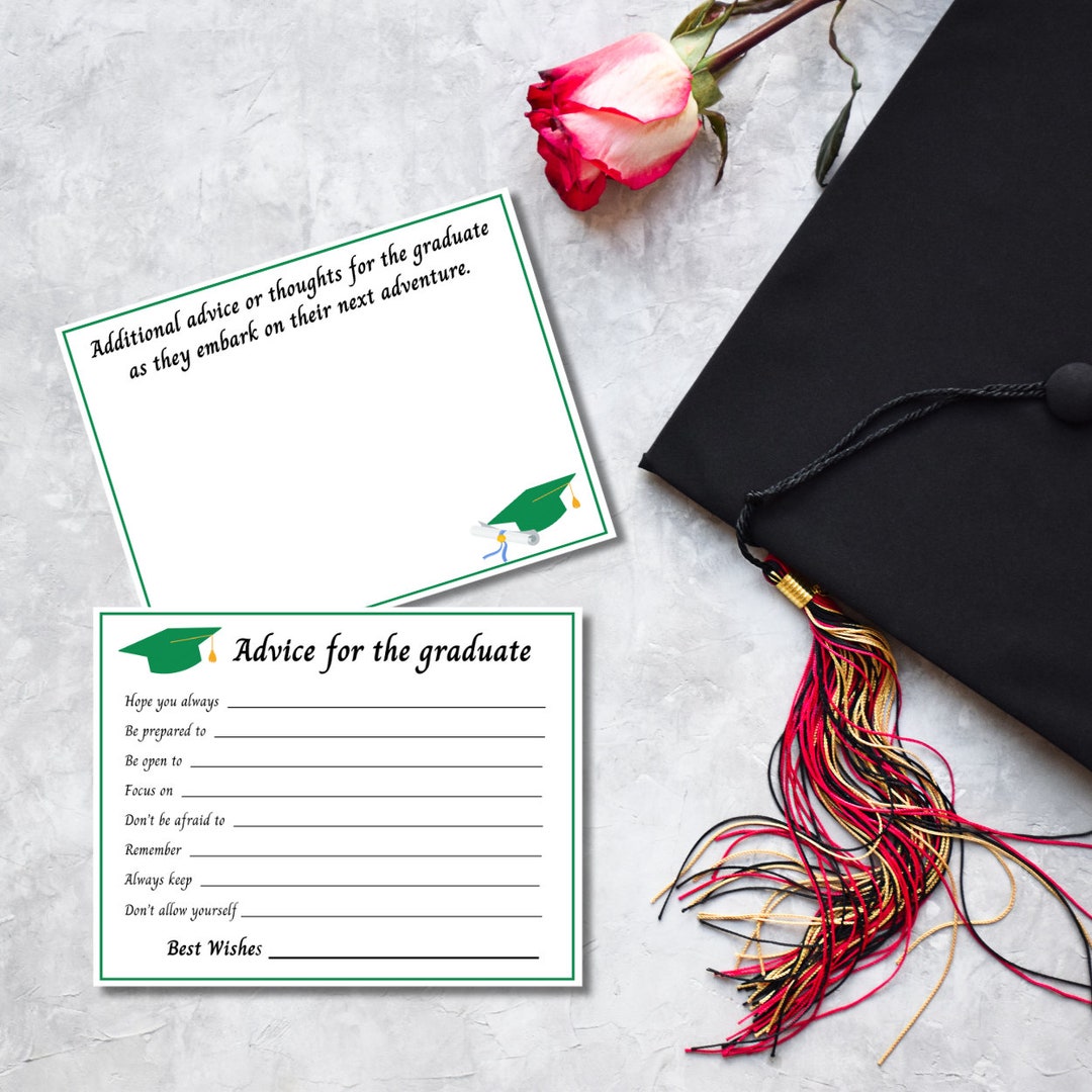 Graduation Wishes Cards | Digital Download Graduation Advice Cards ...