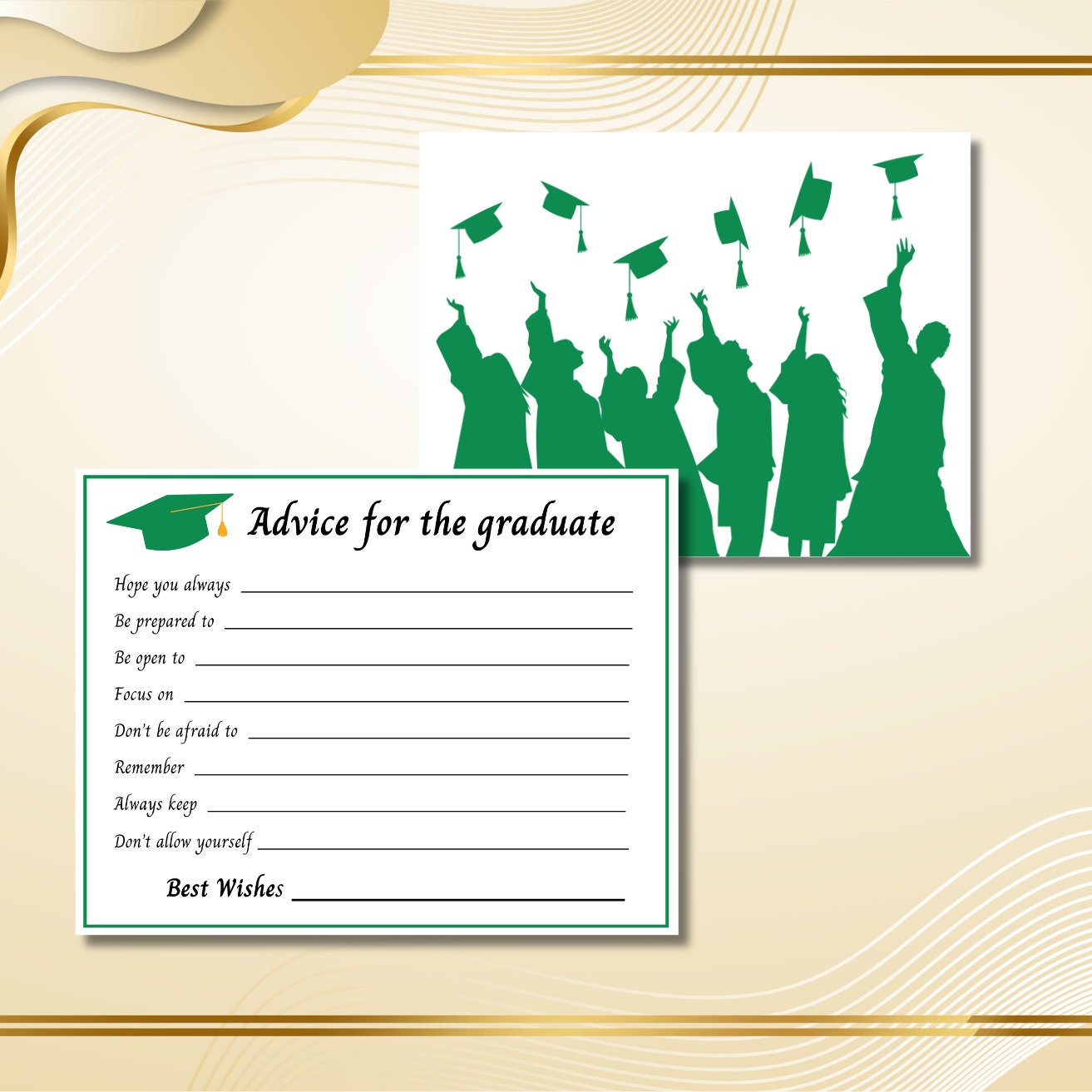 Graduation Wishes Cards Digital Download Graduation Advice Cards ...
