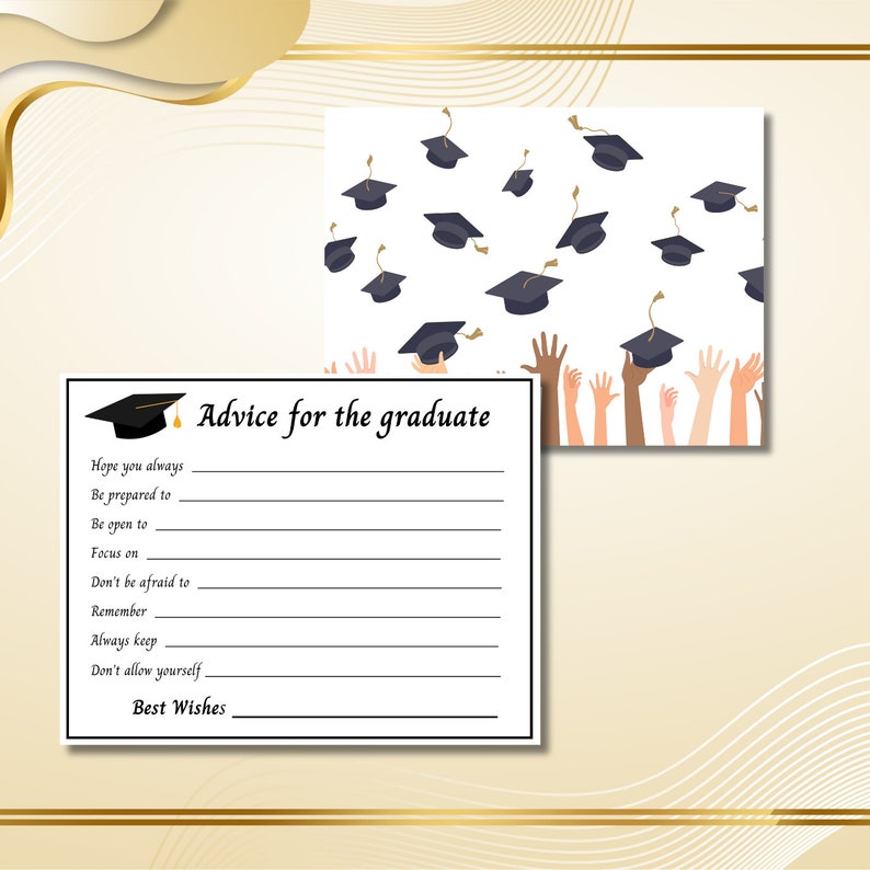 Graduation Wishes Cards | Digital Download Graduation Advice Cards ...