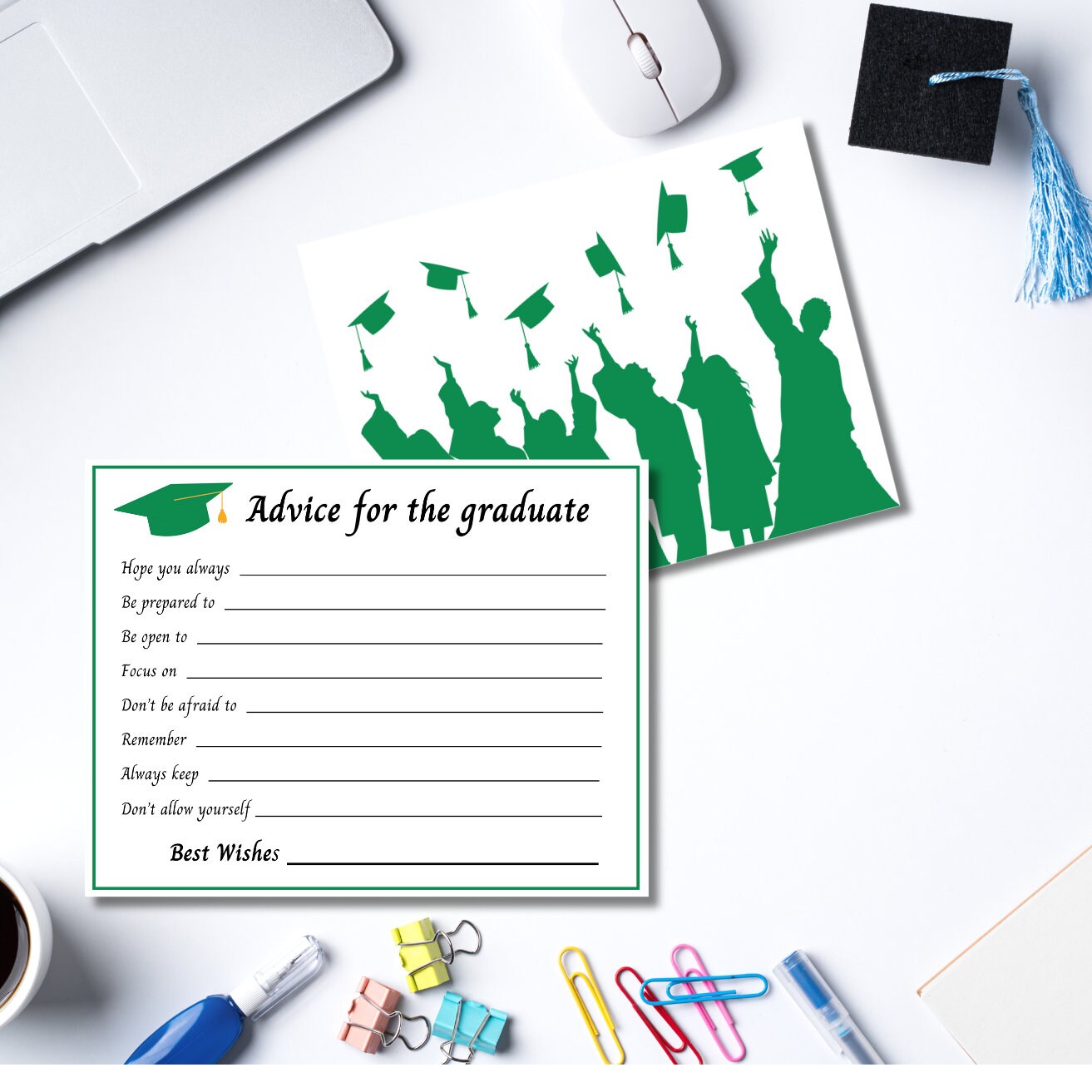 Graduation Wishes Cards Digital Download Graduation Advice Cards ...
