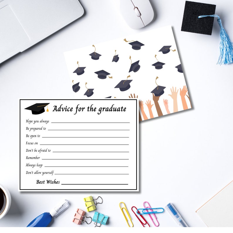 Graduation Wishes Cards | Digital Download Graduation Advice Cards ...
