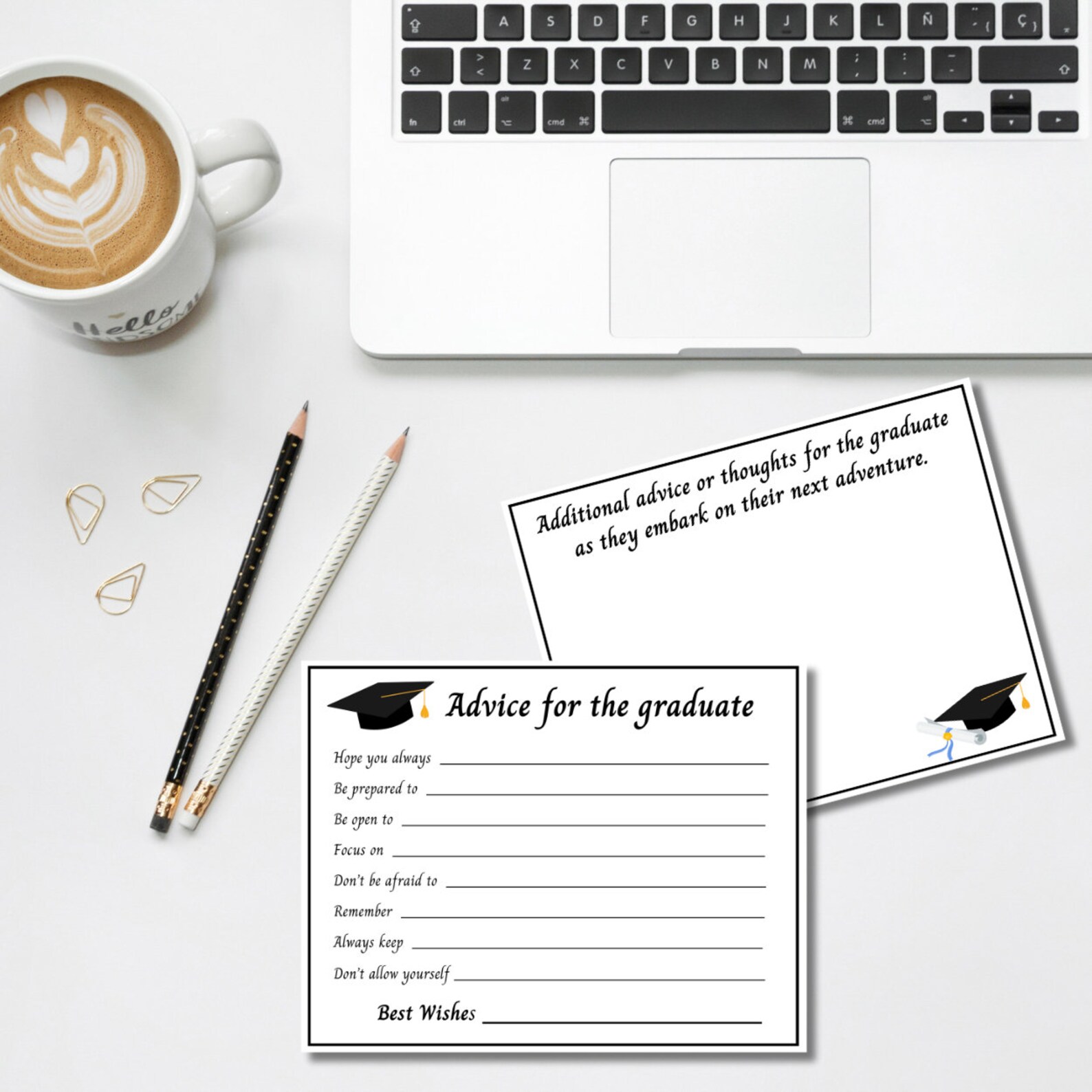 Graduation Wishes Cards Digital Download Graduation Advice Cards ...