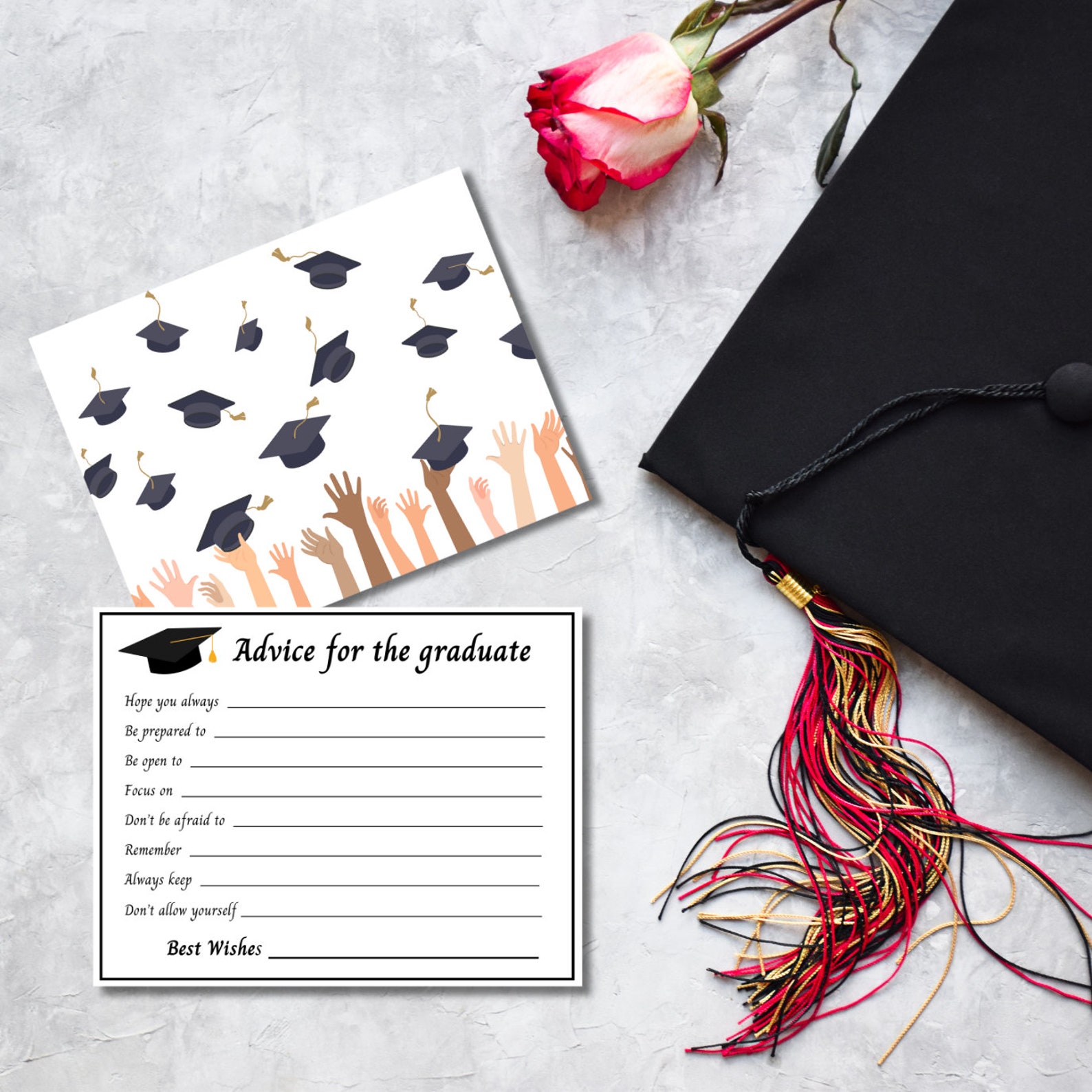 Graduation Wishes Cards | Digital Download Graduation Advice Cards ...