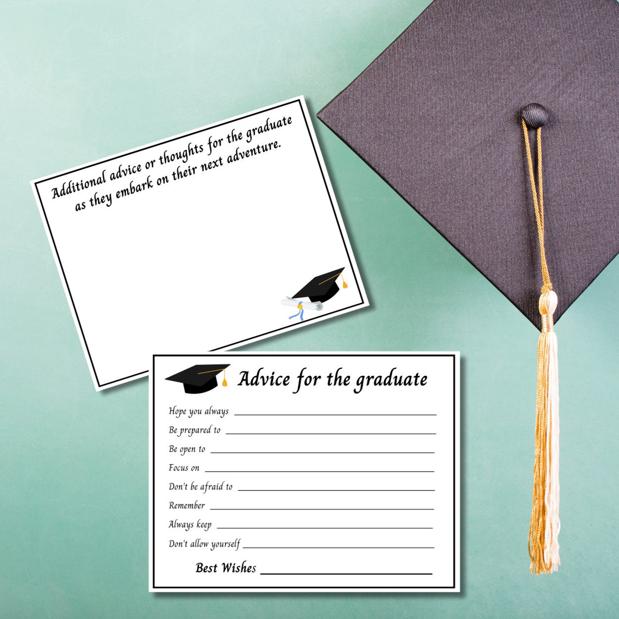 Graduation Wishes Cards Digital Download Graduation Advice Cards ...