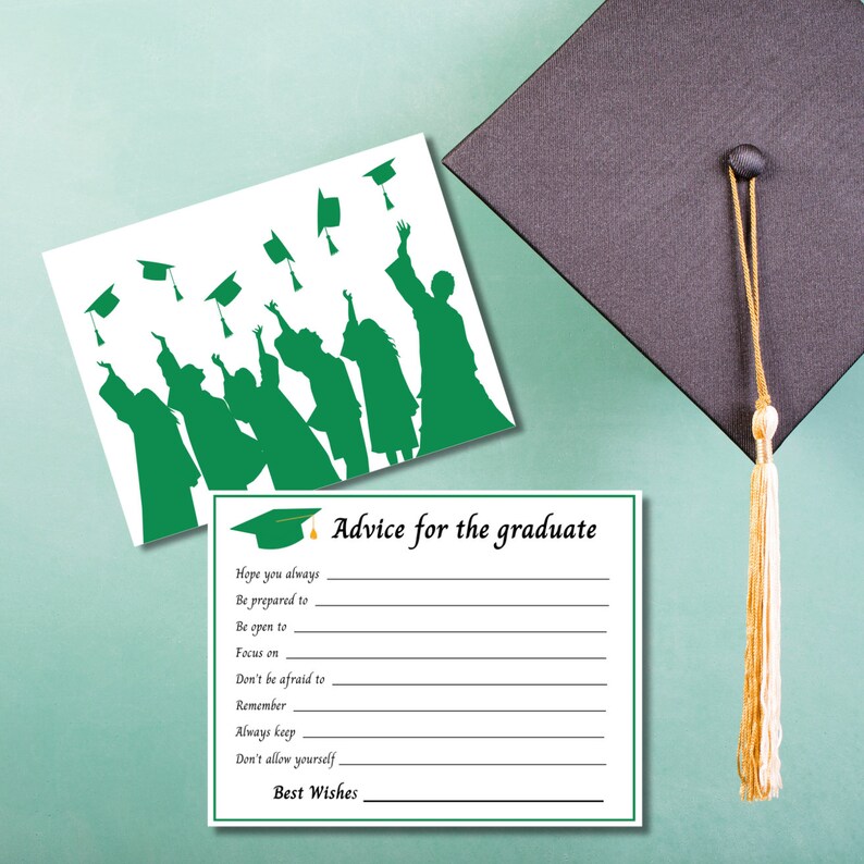 Graduation Wishes Cards | Digital Download Graduation Advice Cards ...