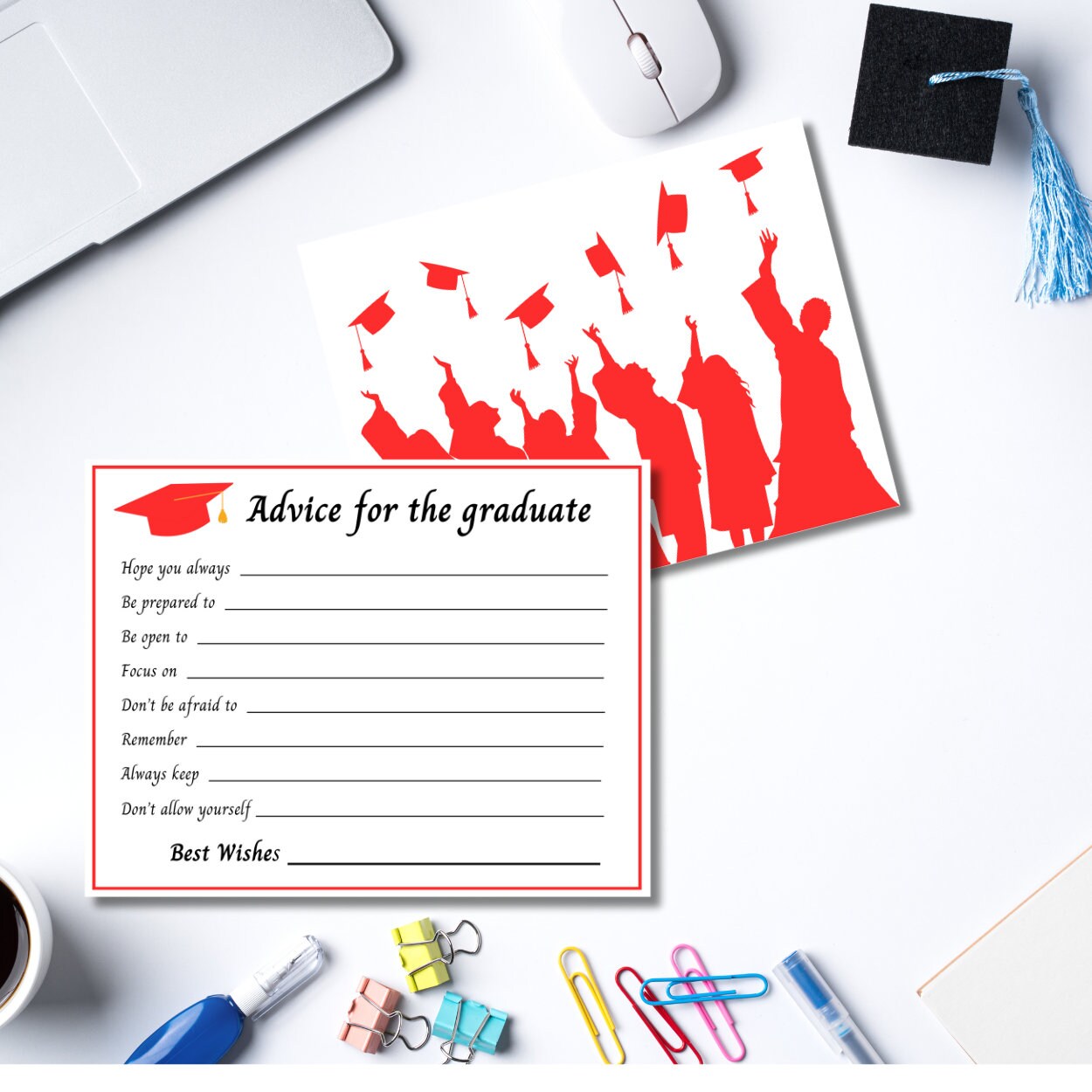 Graduation Wishes Cards Digital Download Graduation Advice Cards ...