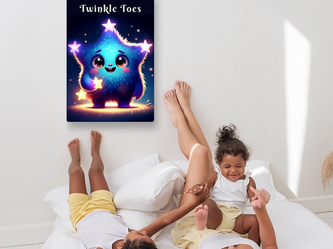 Twinkle Toes Monster Print Kids Wall Art Digital Download Children's ...