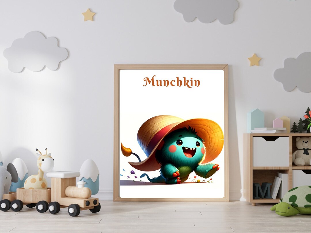 Friendly Munchkin Monster Print | Kids Wall Art | Digital Download ...