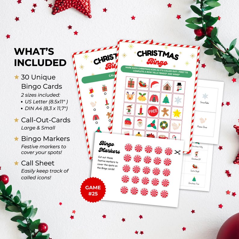 25 Christmas Games Bundle, Printables, Printable Holiday Games, for All ...